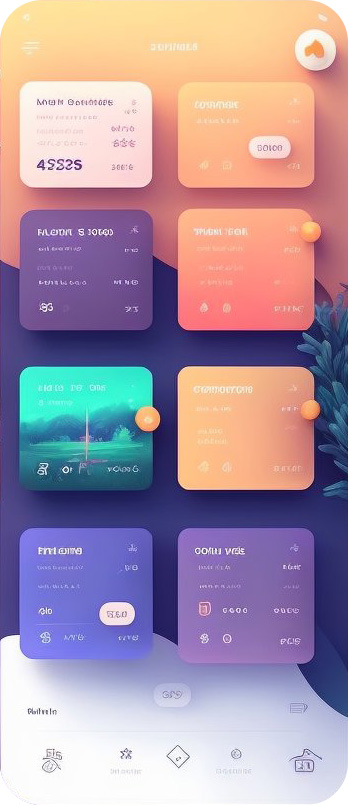 Chiclet card UI